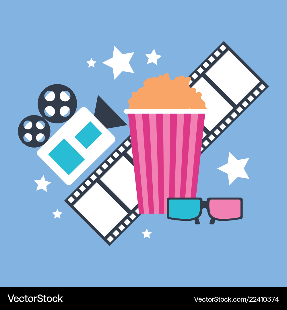 Movie people production Royalty Free Vector Image
