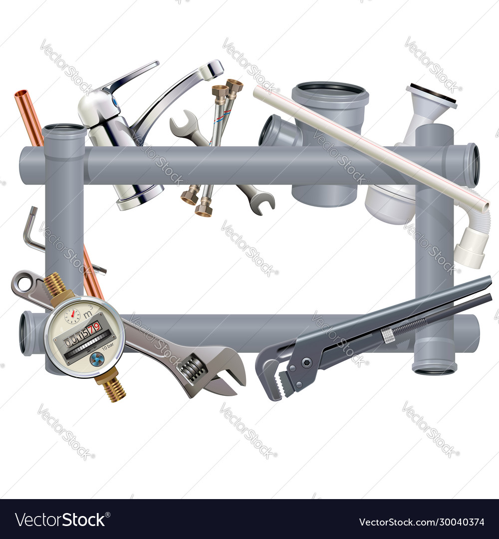 Sanitary engineering frame Royalty Free Vector Image