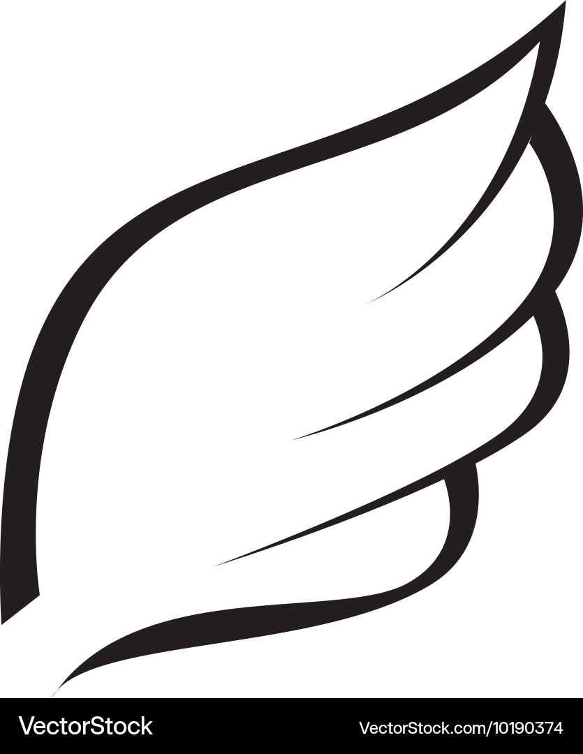 Wing angel bird fly heaven icon graphic Royalty Free Vector