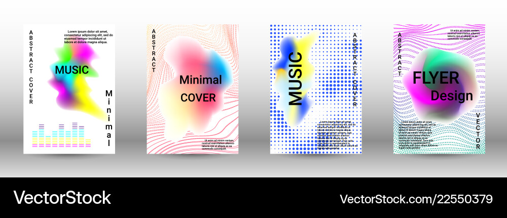 A set of modern abstract covers Royalty Free Vector Image