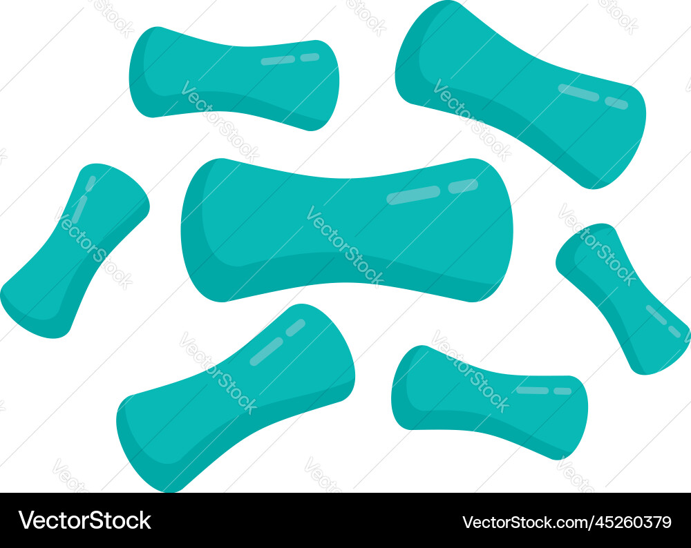 Probiotic health icon flat lactobacillus Vector Image