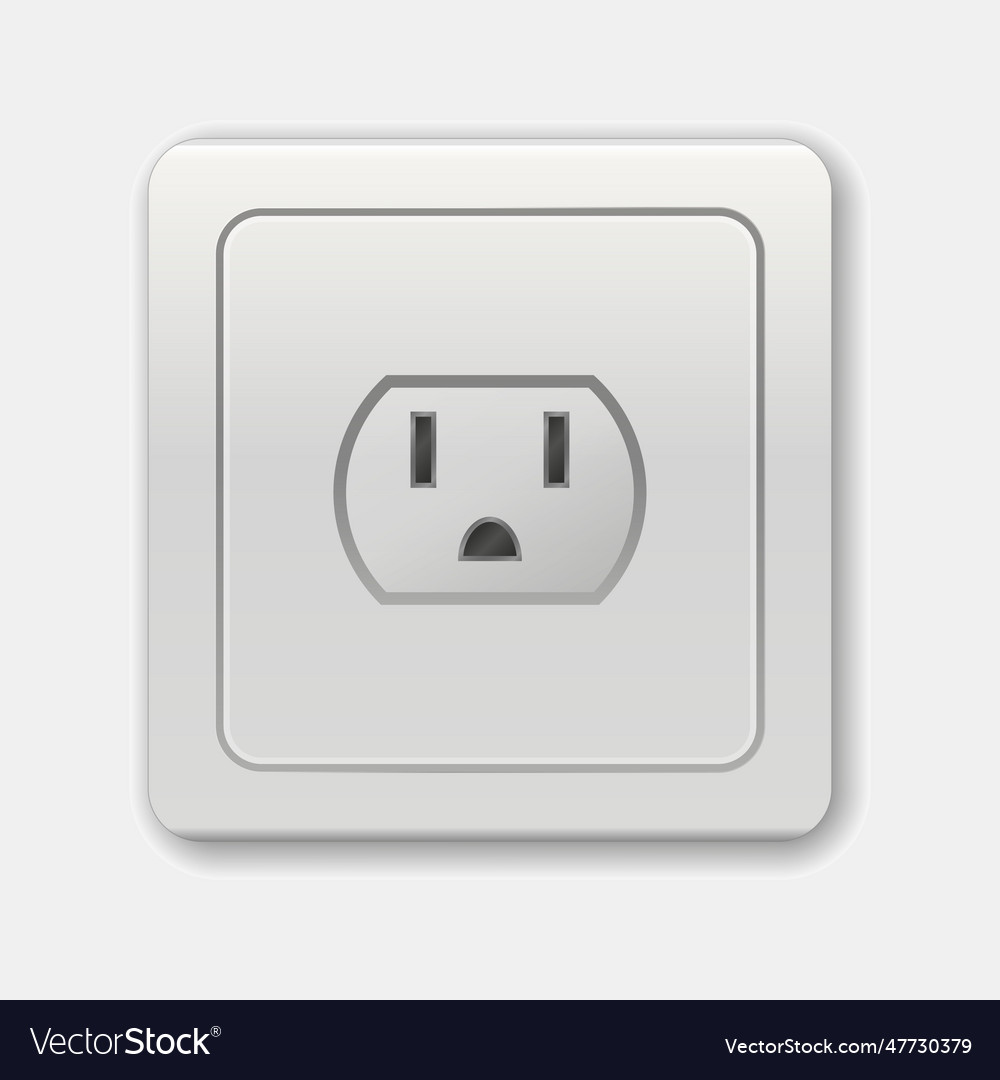 Realistic socket usa canada socket Royalty Free Vector Image