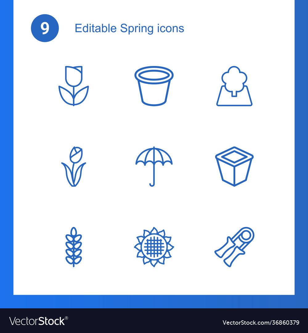 Spring icons Royalty Free Vector Image - VectorStock
