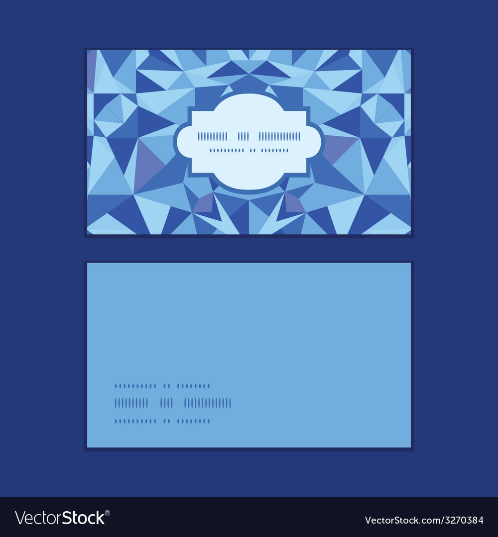 Blue triangle texture horizontal frame pattern Vector Image