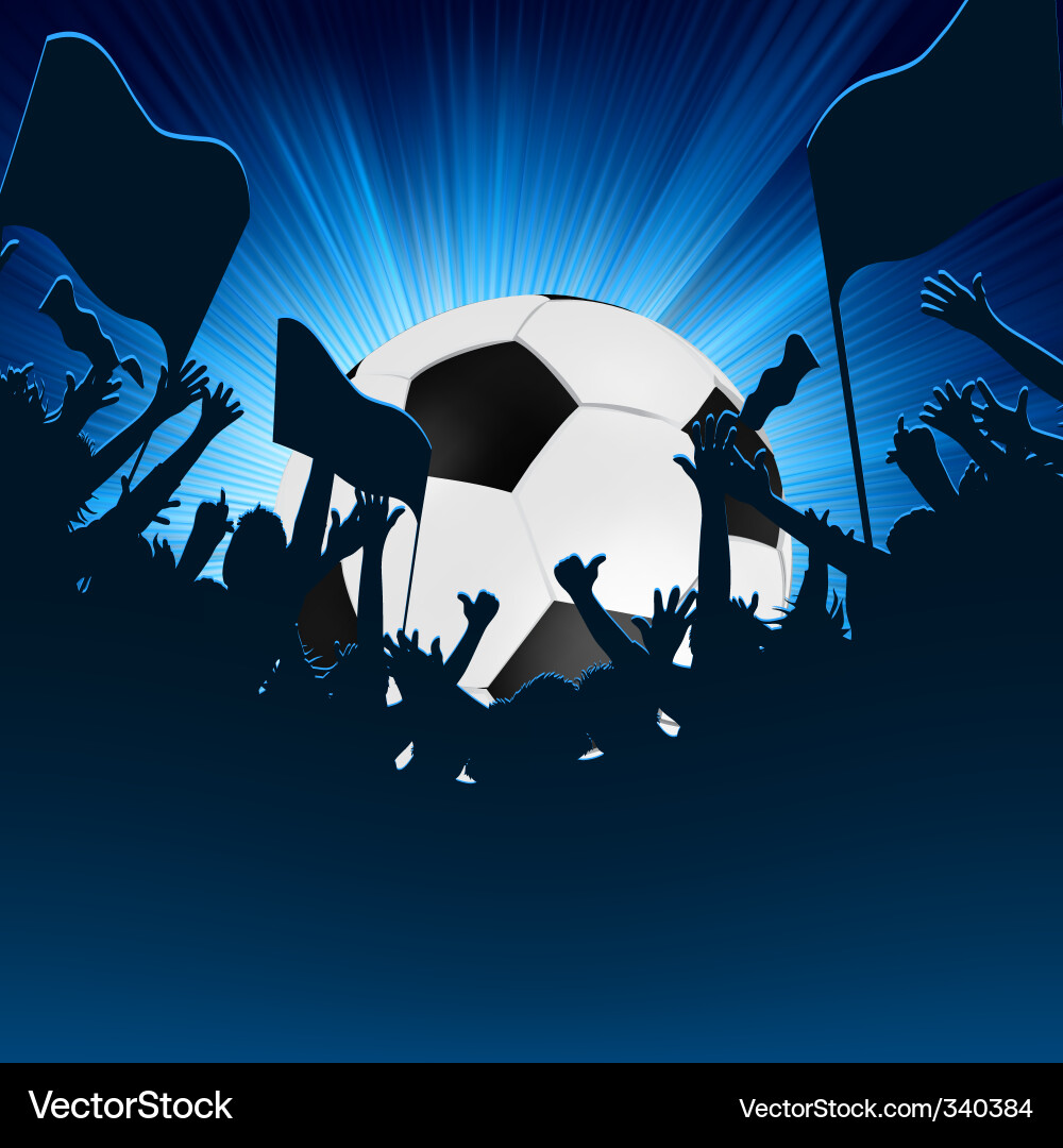 Football fans crowd Royalty Free Vector Image - VectorStock
