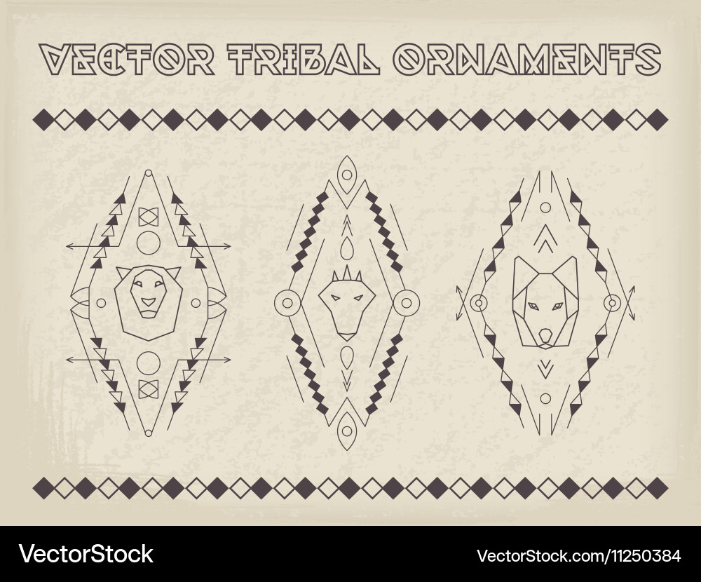 Tribal emblems Royalty Free Vector Image - VectorStock