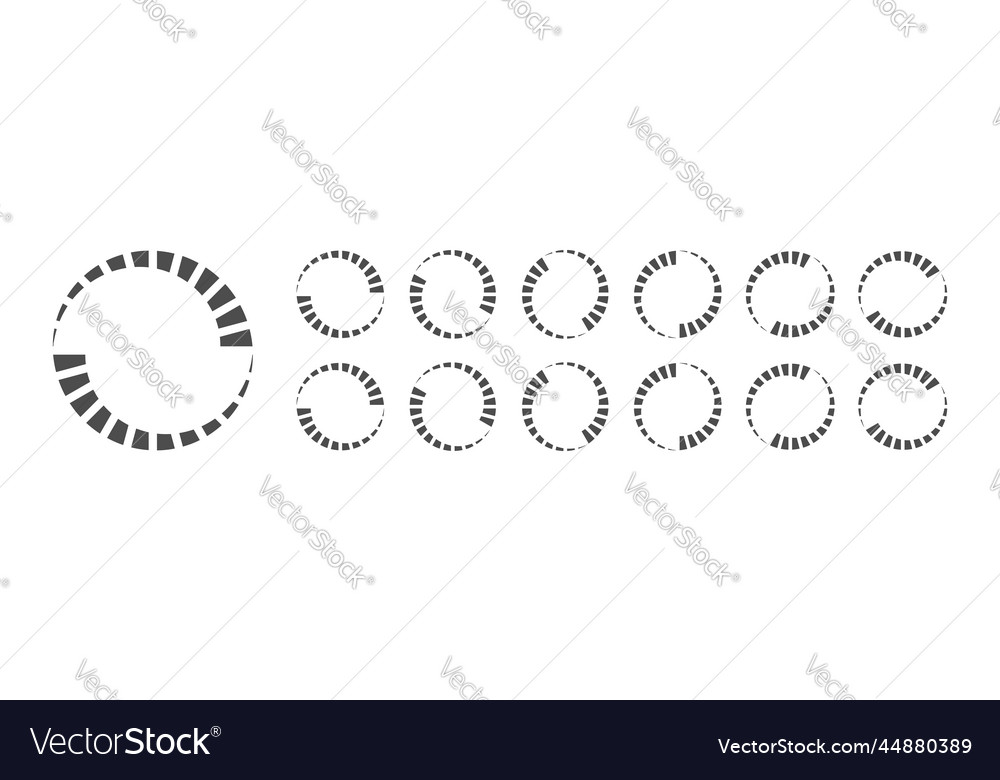Circular loading buffering icons Royalty Free Vector Image