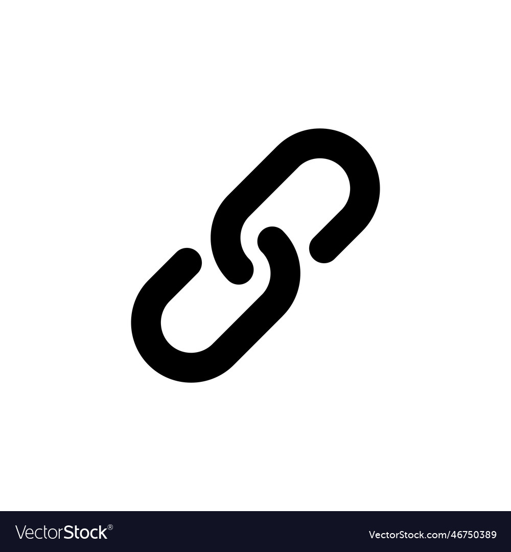 Link icon hyperlink chain symbol Royalty Free Vector Image