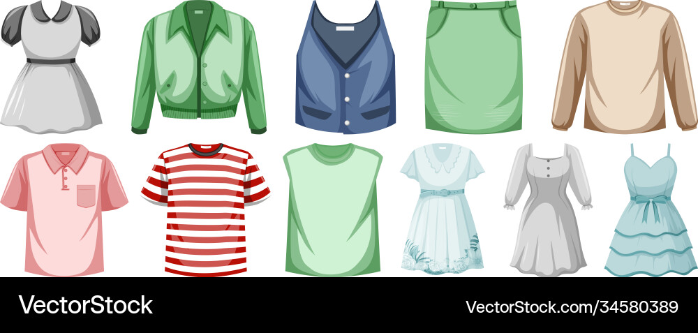 Set clothes mock up Royalty Free Vector Image - VectorStock