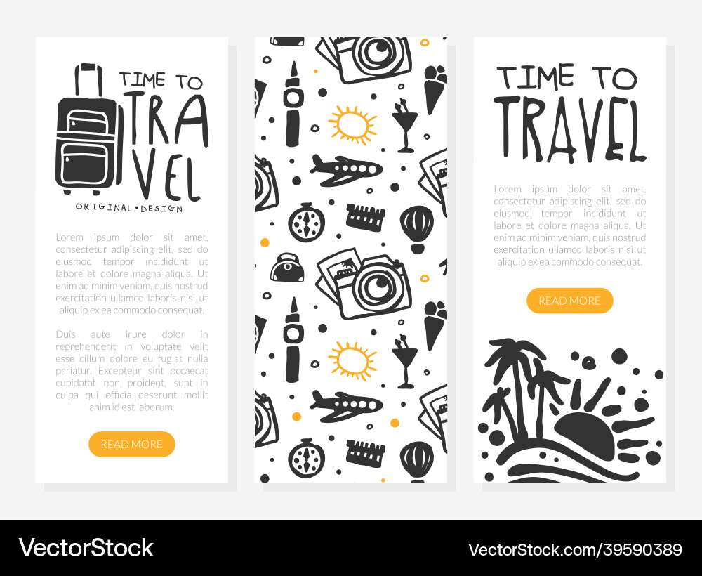 Time to travel original design with packed Vector Image