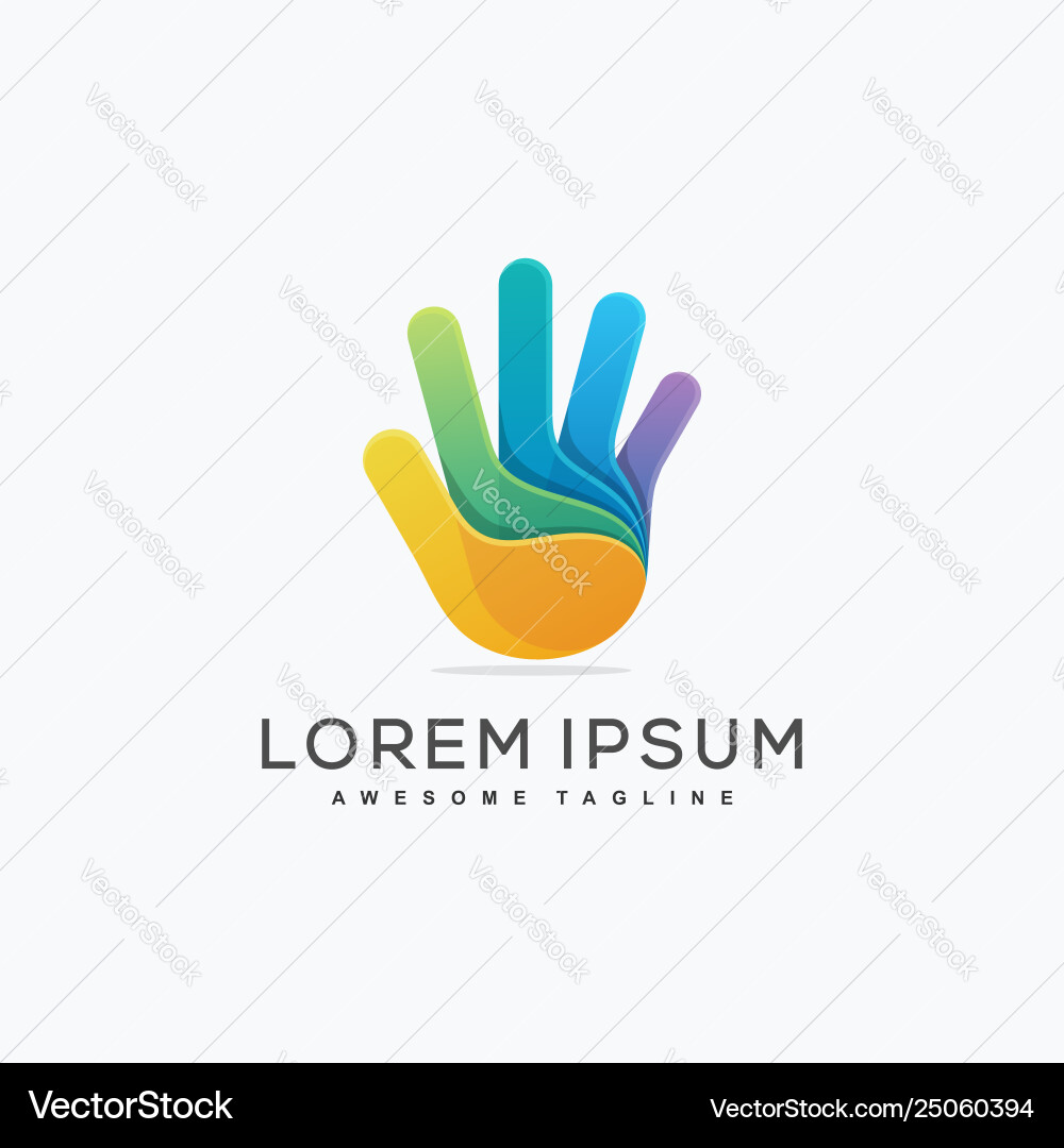 Abstract hand concept design template Royalty Free Vector