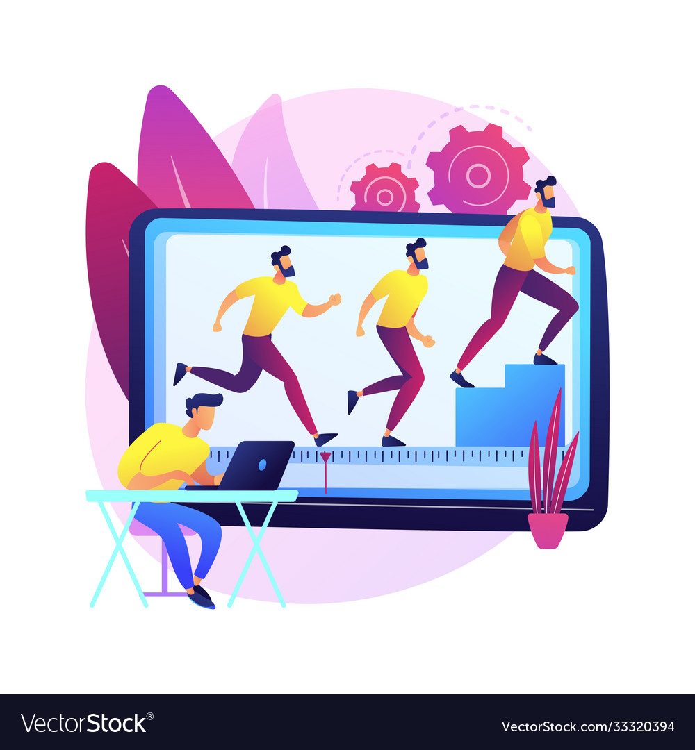 Computer animation abstract concept Royalty Free Vector