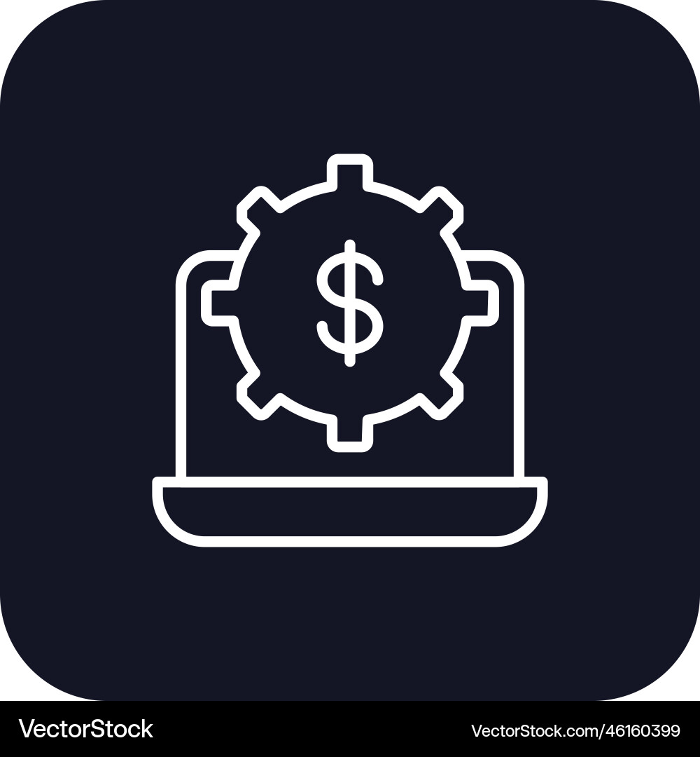 Fintech icons with black filled outline style Vector Image