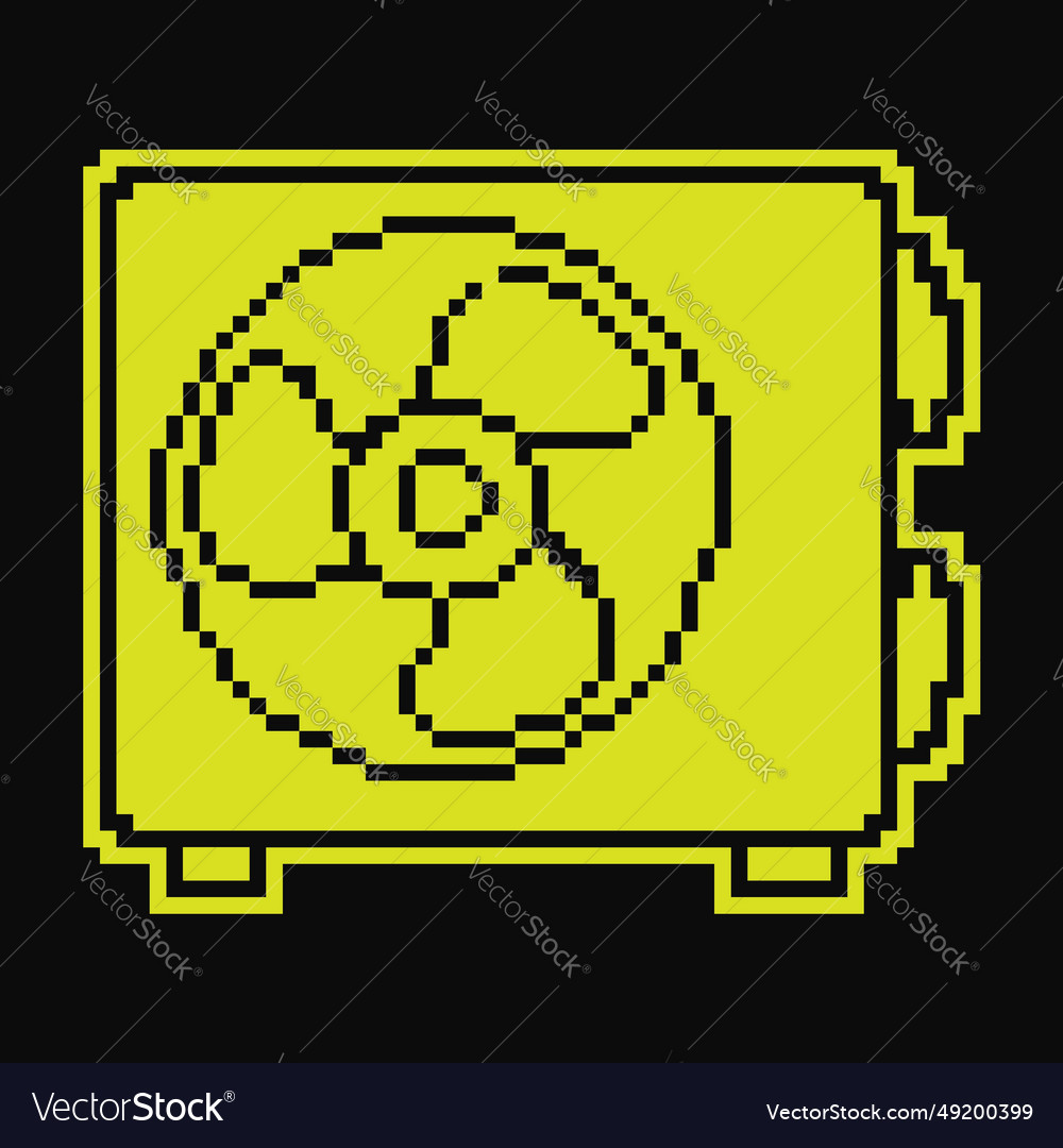 Pixel silhouette icon air conditioner unit Vector Image
