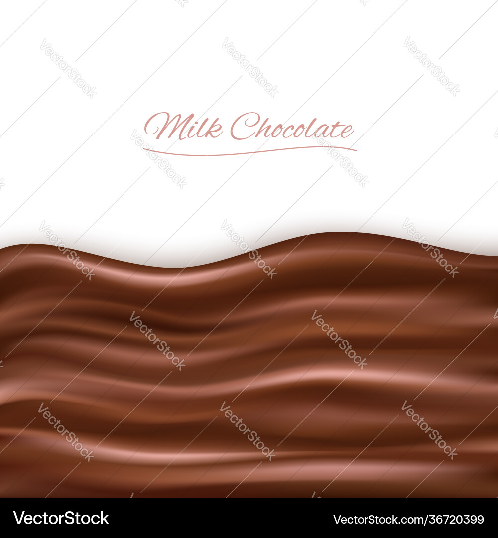 Wavy chocolate background over white Royalty Free Vector