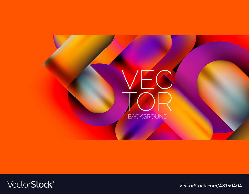 Geometric shapes fluid gradient abstract minimal Vector Image