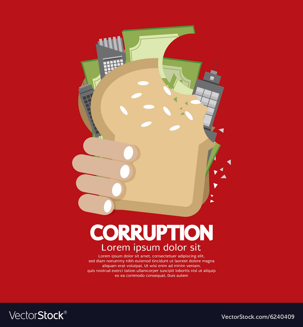 Corruption concept Royalty Free Vector Image - VectorStock