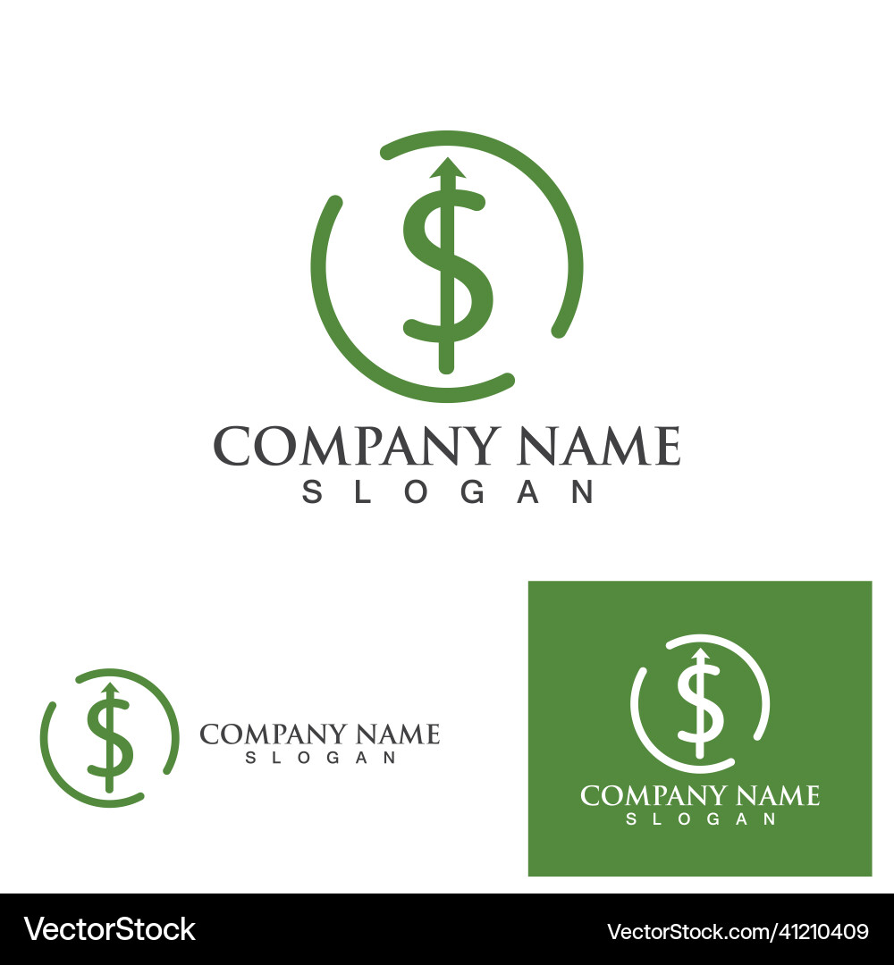Dollar logo and symbol icon Royalty Free Vector Image