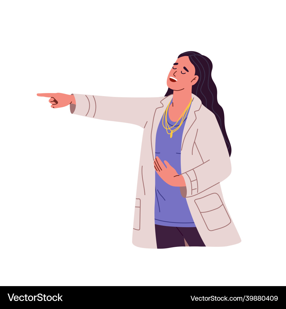 Person laughing and mocking pointing at smb Vector Image