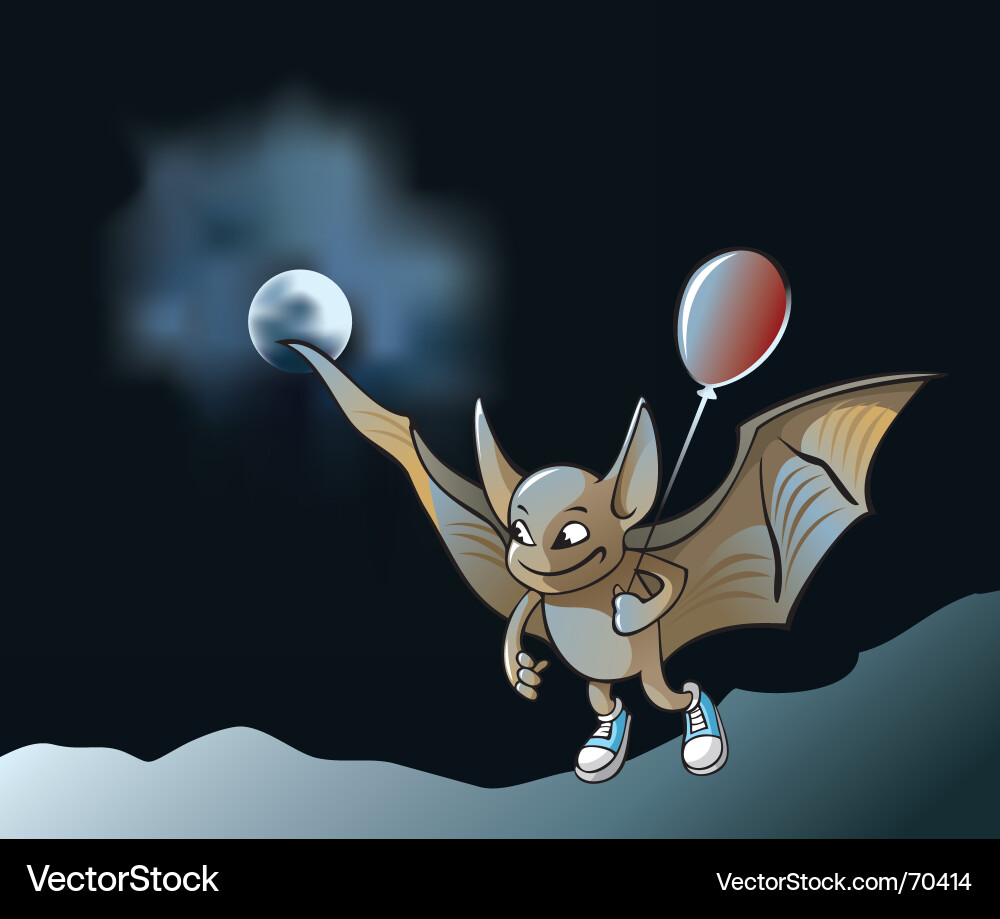 Cartoon vampire bat Royalty Free Vector Image - VectorStock
