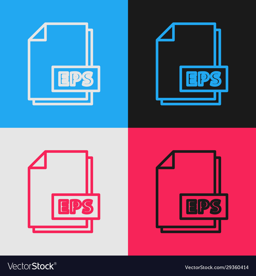 Color line eps file document download eps button Vector Image Color line eps file document download eps button Vector Image