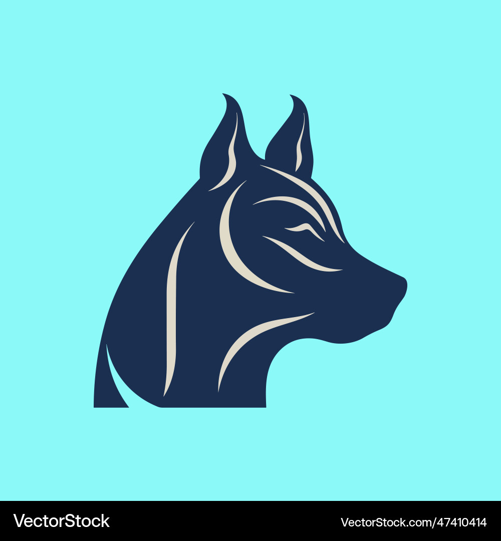 Mascot stylized doberman head Royalty Free Vector Image