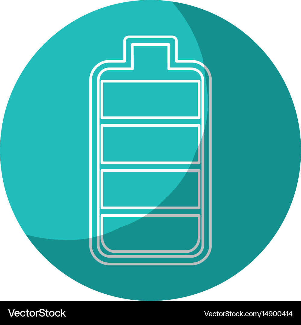 Sticker battery power electric digital charge Vector Image