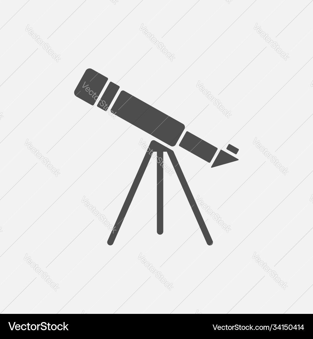 Telescope icon isolated on white background Vector Image