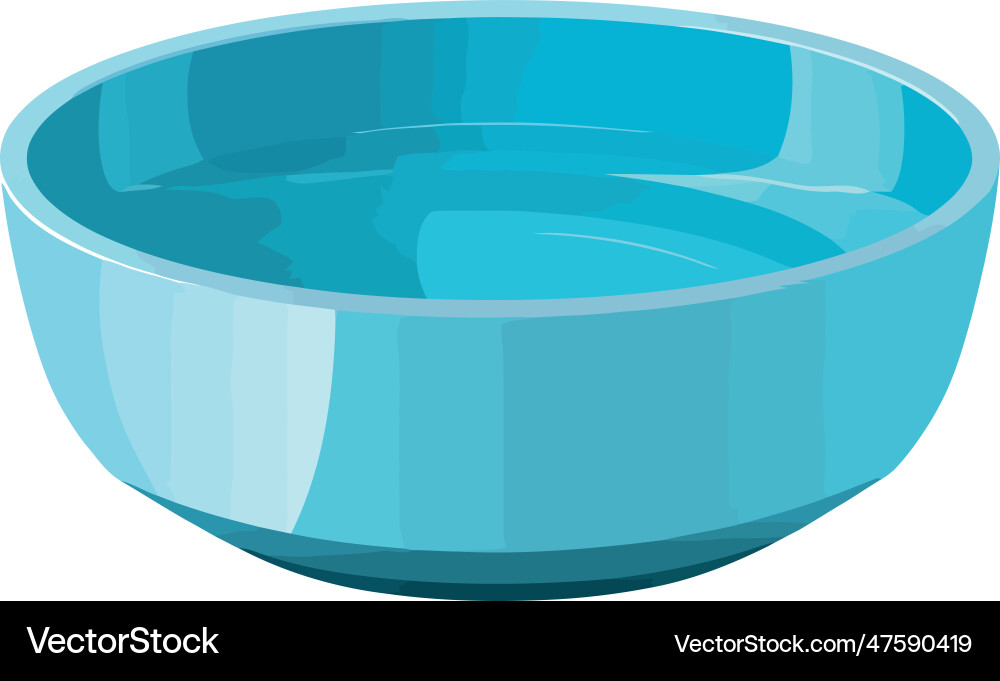 Blue crockery plate Royalty Free Vector Image - VectorStock