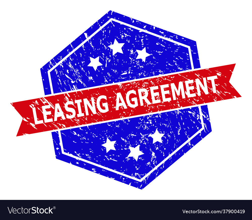 Hexagonal bicolor leasing agreement seal Vector Image Hexagonal bicolor leasing agreement seal Vector Image