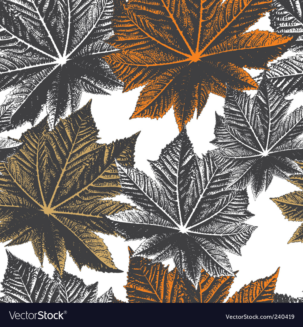 Pattern with leaves Royalty Free Vector Image - VectorStock