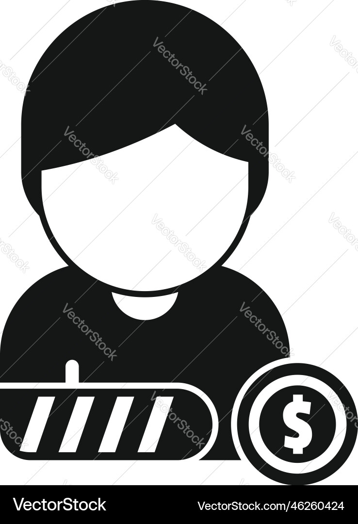 Hospital compensation icon simple money Royalty Free Vector