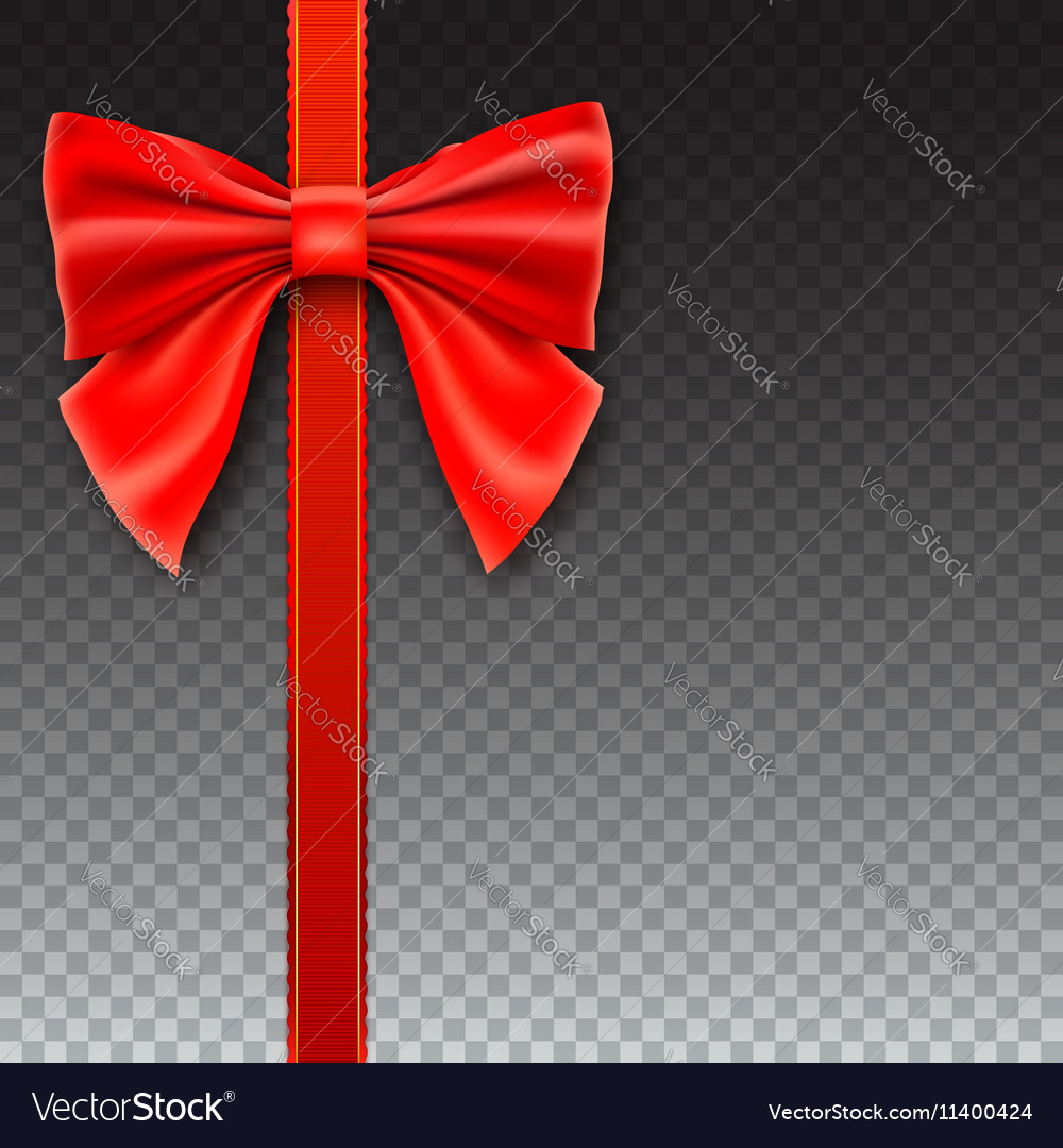 Red ribbon with bow Royalty Free Vector Image - VectorStock
