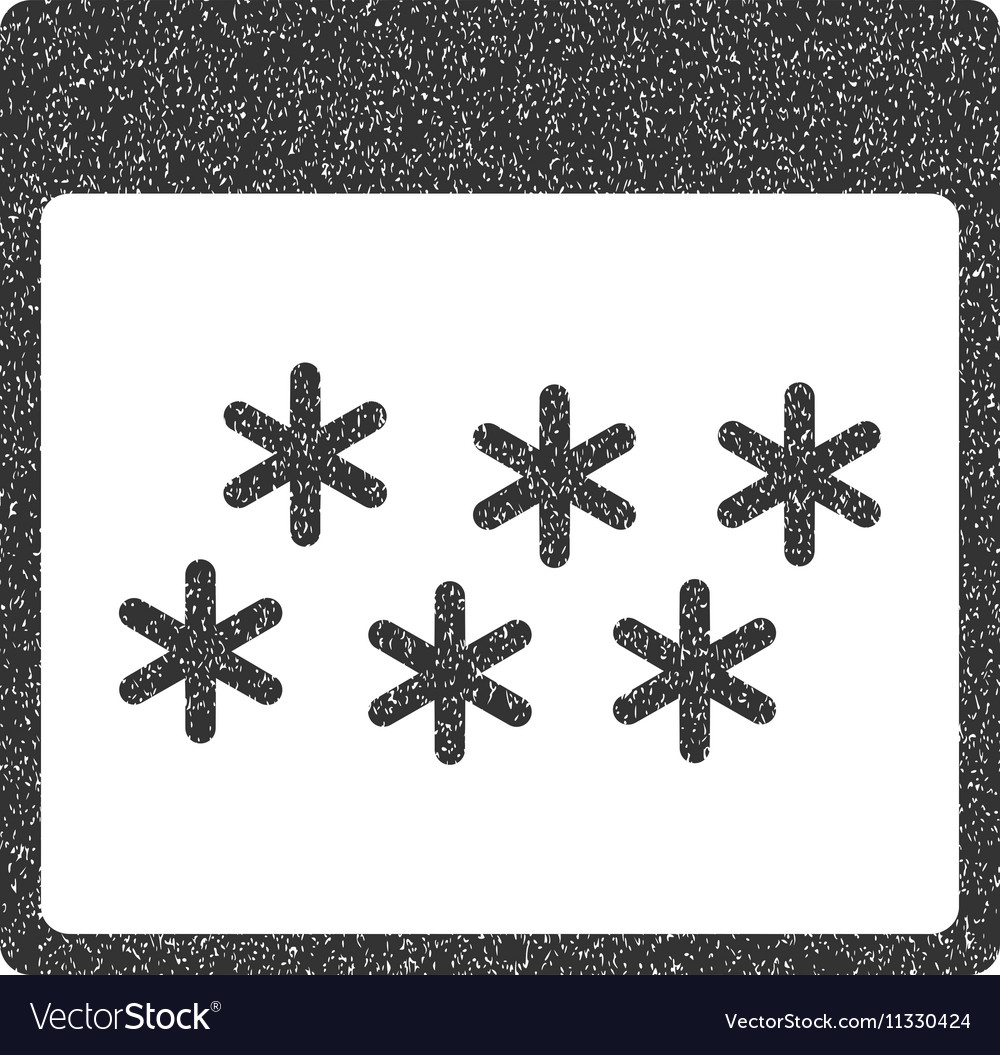 Snowflakes Calendar Page Grainy Texture Icon Vector Image Snowflakes Calendar Page Grainy Texture Icon Vector Image