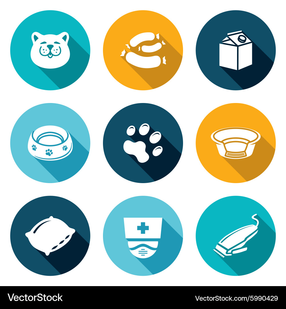 Cat icons set Royalty Free Vector Image - VectorStock
