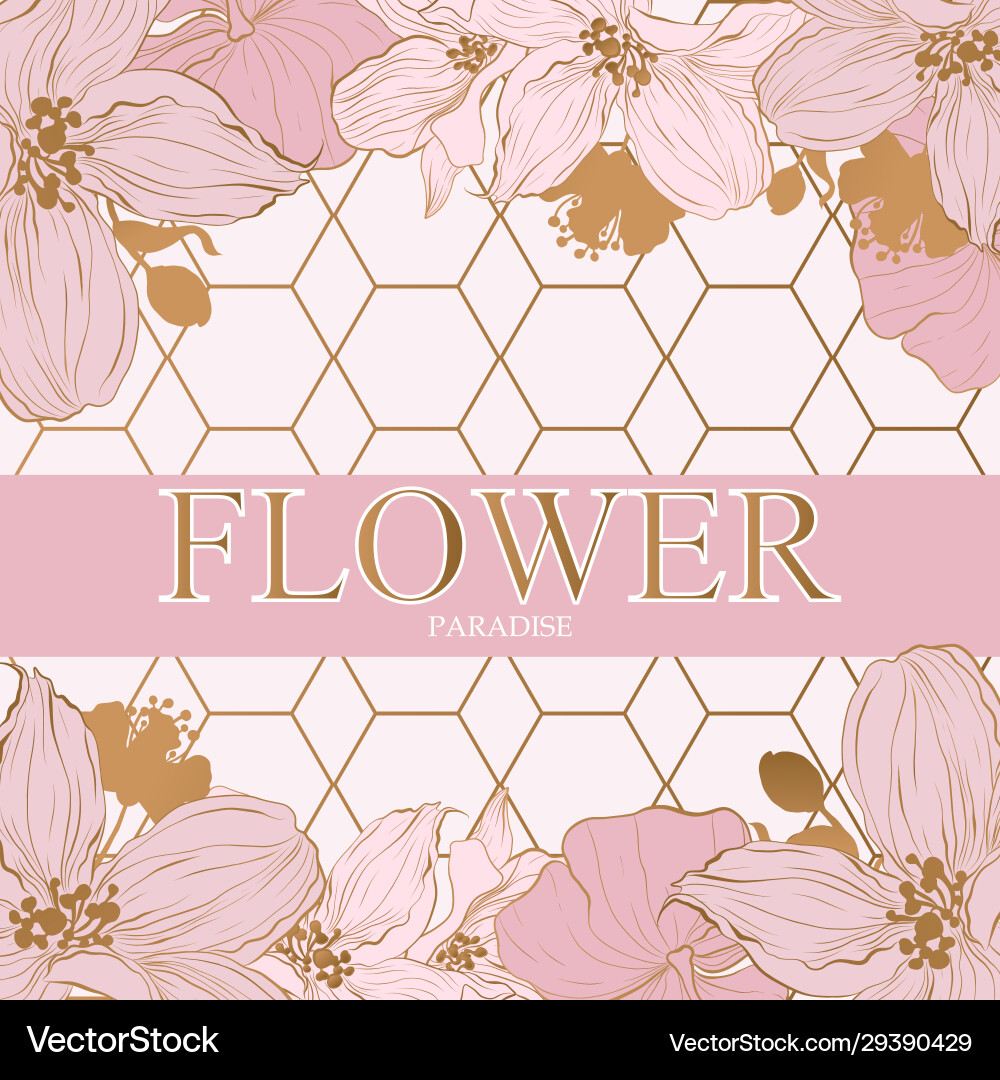 Decorative wedding invite postcard elegant Vector Image