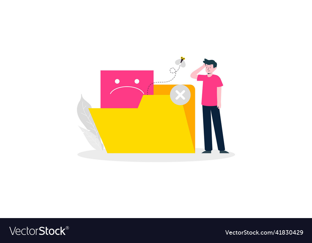 No Data Empty Data Concept Royalty Free Vector Image