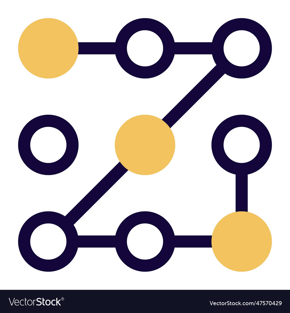 Pattern Lock Encryption For Smartphones Royalty Free Vector