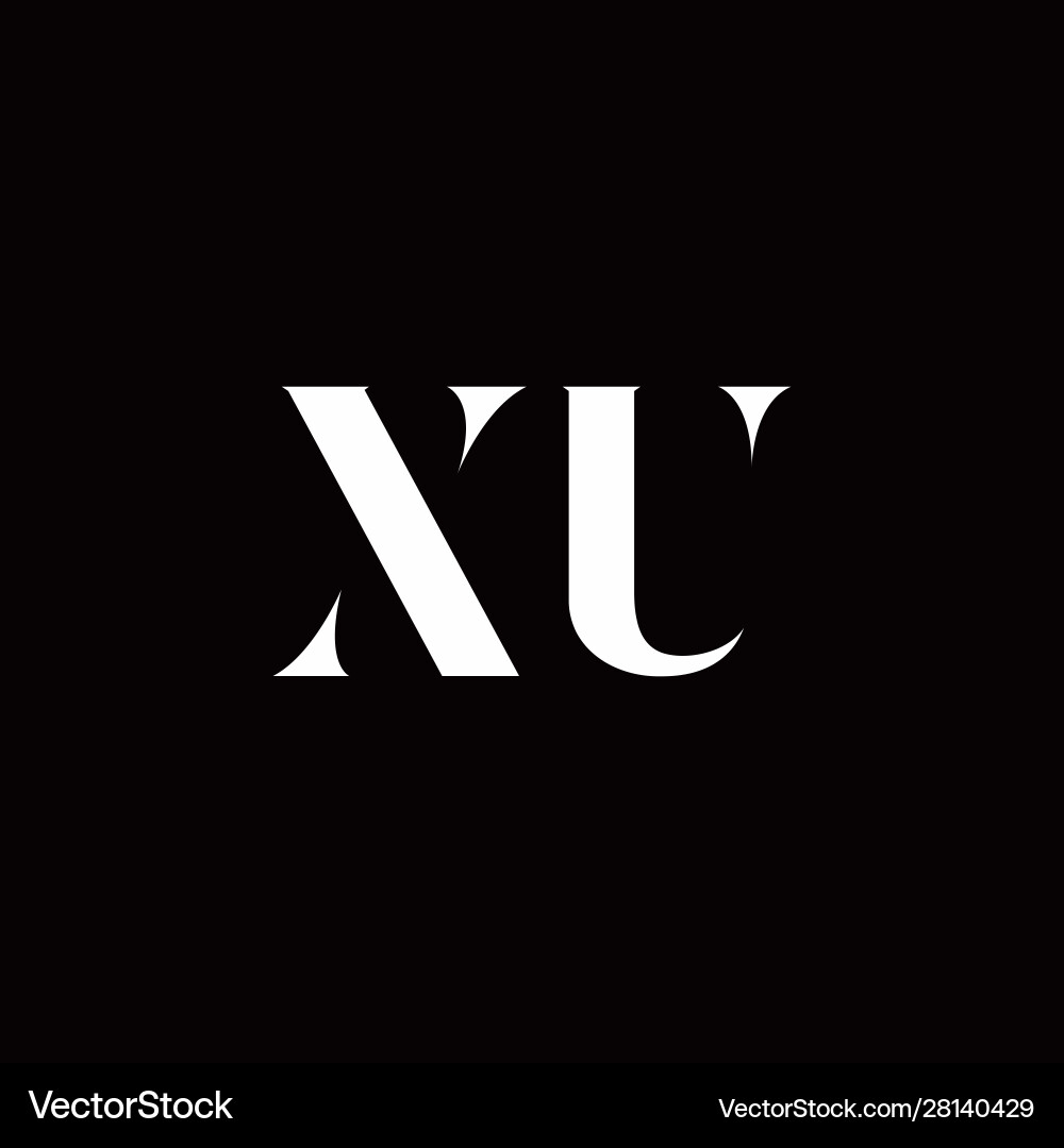 Xu logo letter initial designs template Royalty Free Vector
