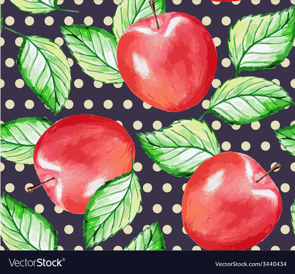 Apple pattern Royalty Free Vector Image - VectorStock