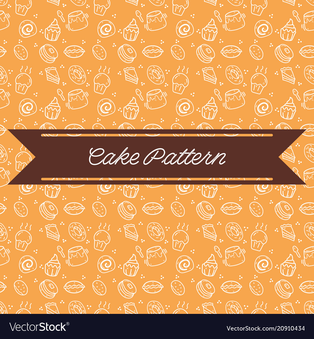 Cake pattern Royalty Free Vector Image - VectorStock