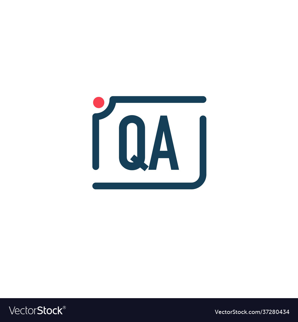 Initial letter qa camera logo design template Vector Image Initial letter qa camera logo design template Vector Image