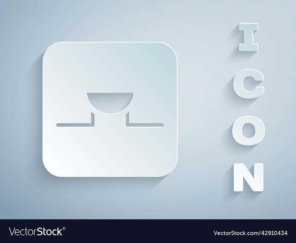 Paper cut buzzer in electronic circuit icon Vector Image