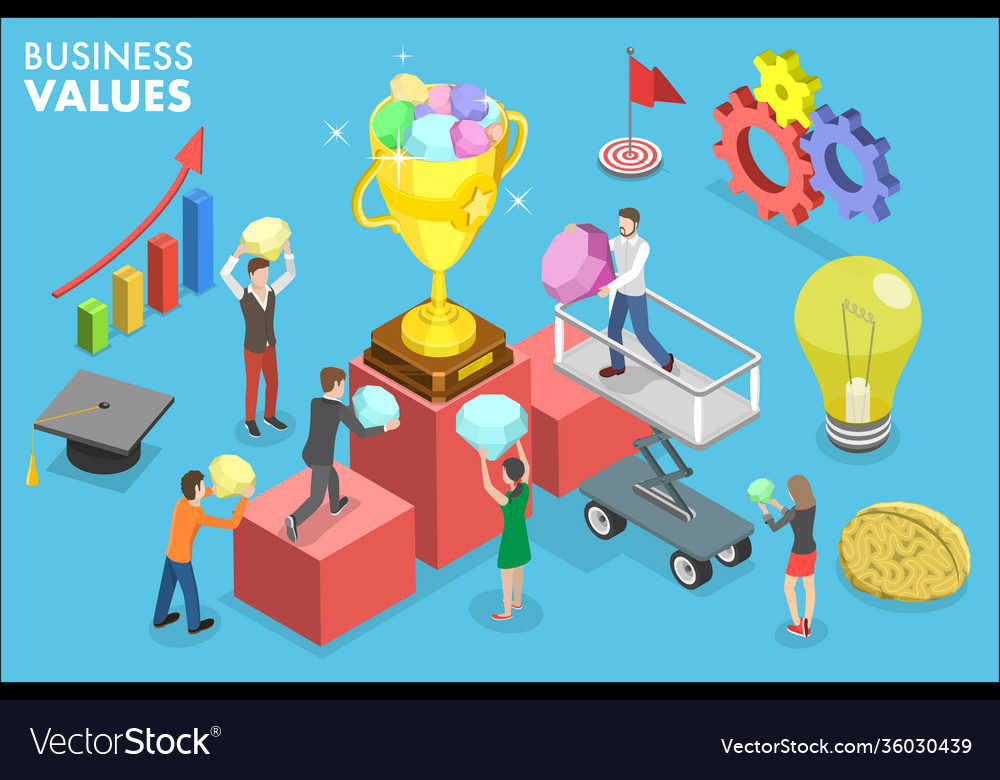 3d isometric flat conceptual Royalty Free Vector Image