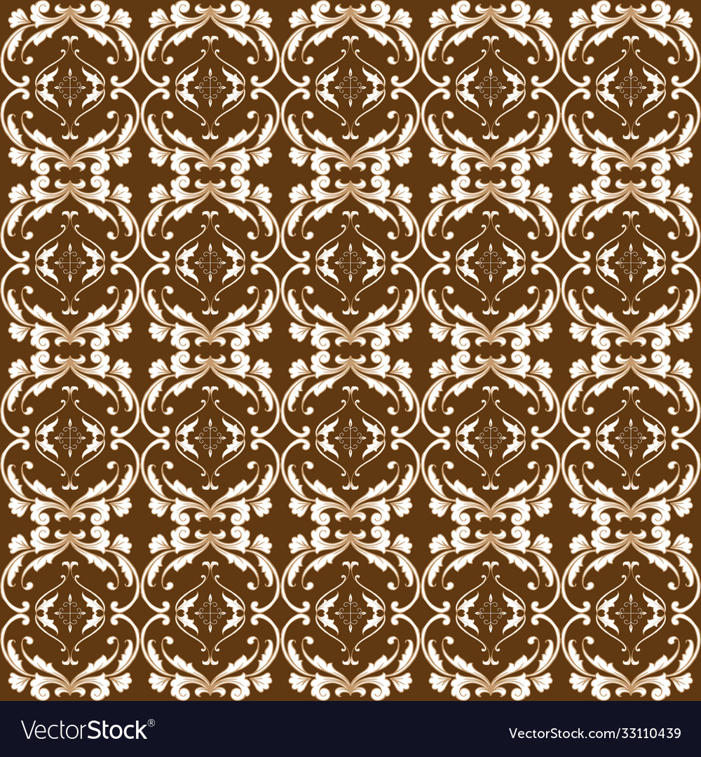 Elegance flower pattern on central java batik Vector Image