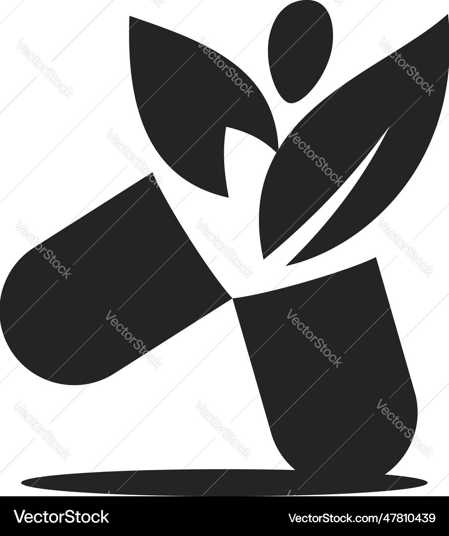Medicine logo template icon brand identity Vector Image