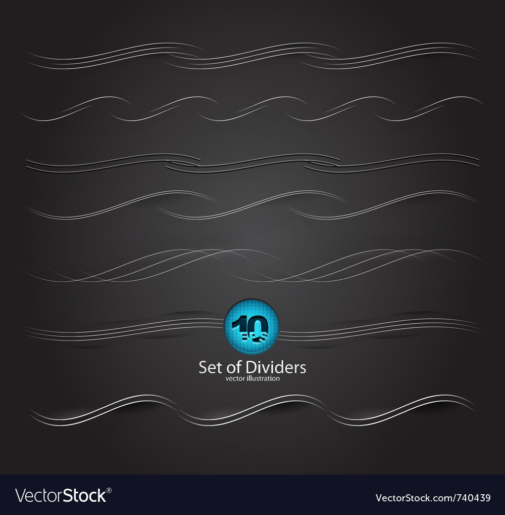 Web divider set Royalty Free Vector Image - VectorStock