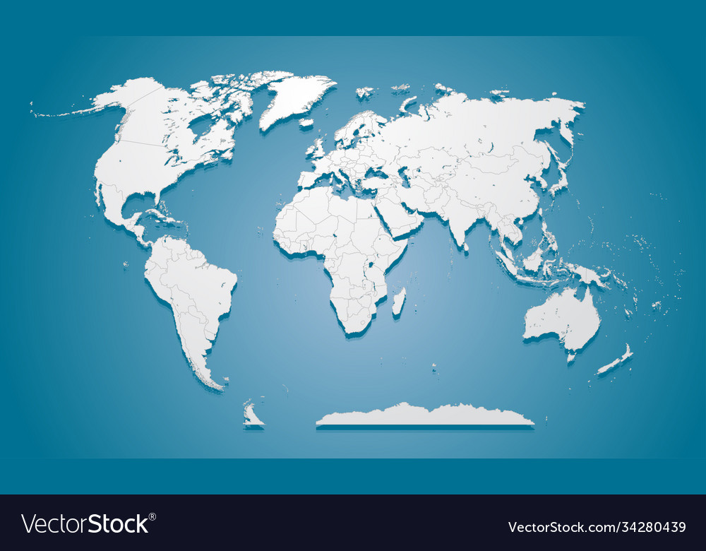 World map template worldwide info graphic Vector Image