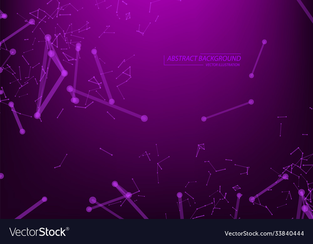 Abstract Particles And Lines Plexus Effect Vector Image