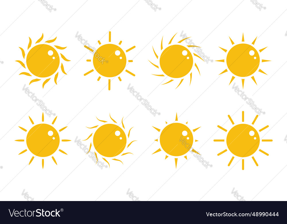 Cute sun cartoon style Royalty Free Vector Image Cute sun cartoon style Royalty Free Vector Image